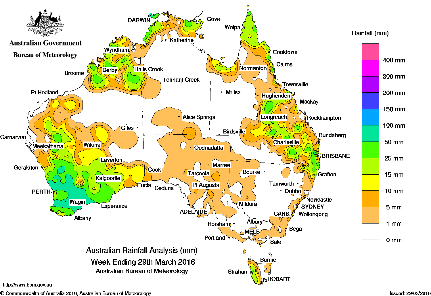 Weekly rainfall wrap, week ending 29 March 2016 - Sheep Central