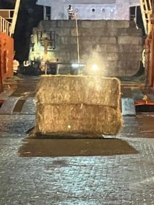 Lions hay and pellet shipment reaches King Island farmers - Sheep Central